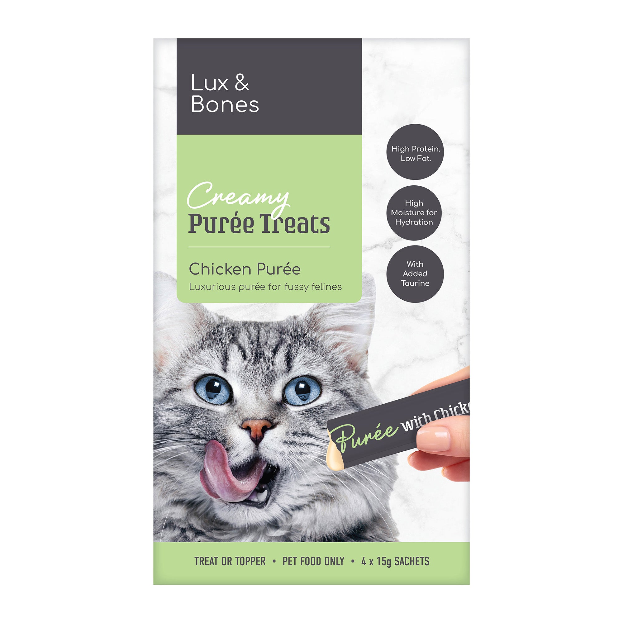 Lux & Bones - Creamy Chicken Puree 4 x 15g sachets